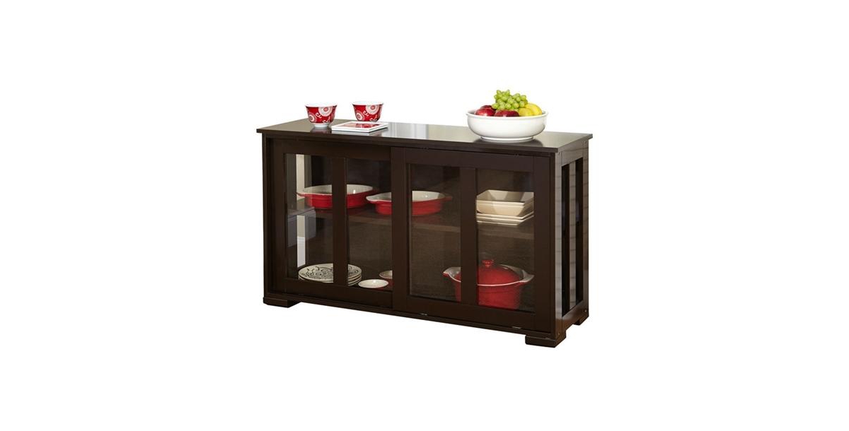 Click here for Slickblue Espresso Sideboard Buffet Dining Kitchen... prices