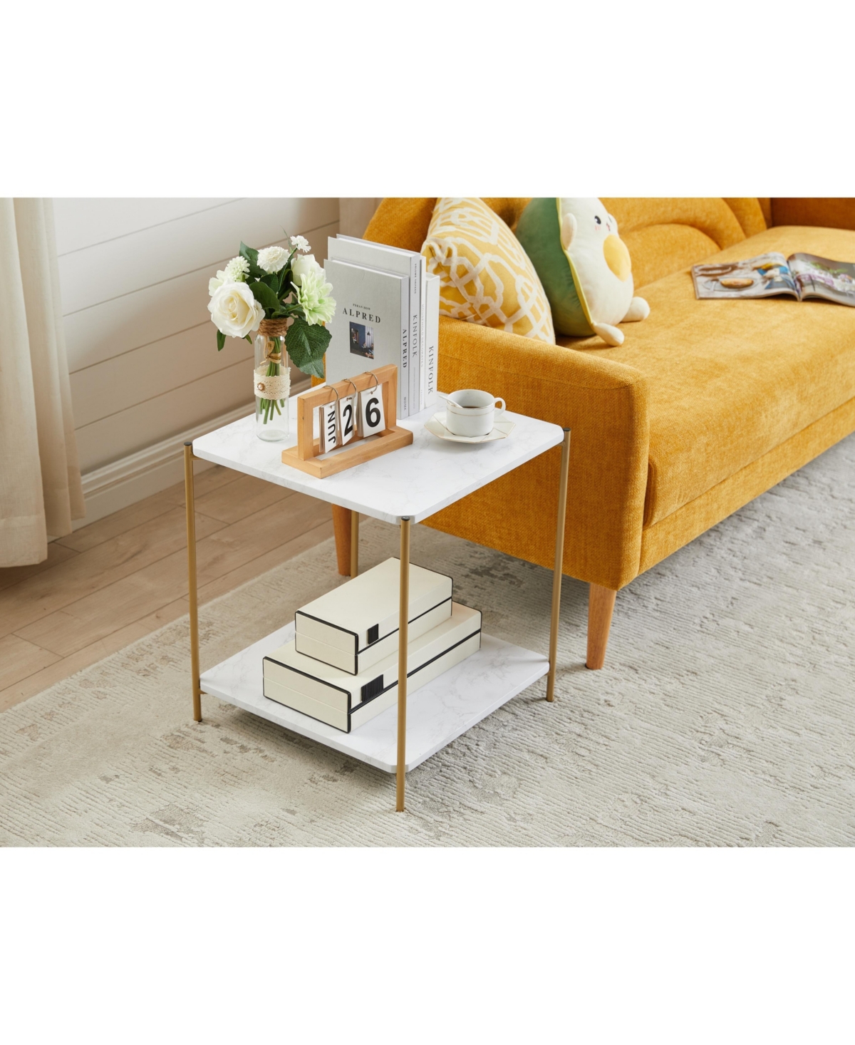 Click here for Kings Brand Furniture Side End Table with Faux Mar... prices