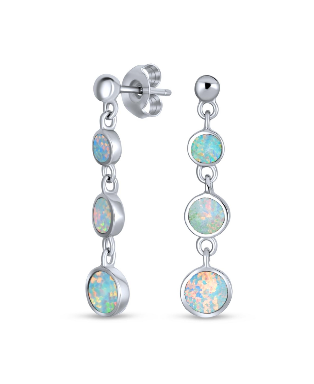 Click here for Bling Jewelry Geometric 3 Bezel Round Disc Linear... prices
