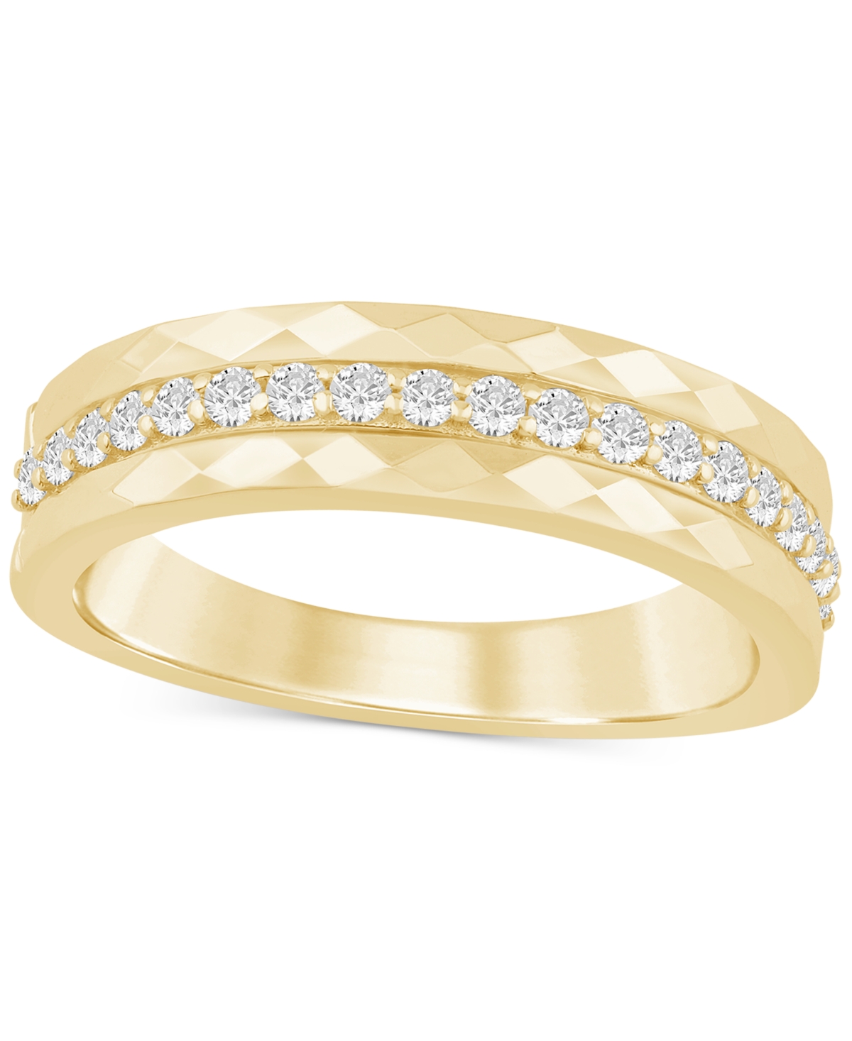 Click here for Diamond Faceted Wedding Band (1/4 ct. t.w.) in 14k... prices