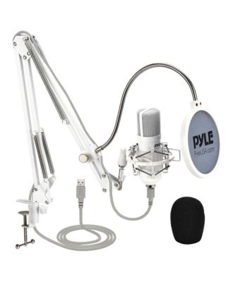 Pyle USB Podcast Microphone Kit, Cardioid Condenser, with Shock Mount ...