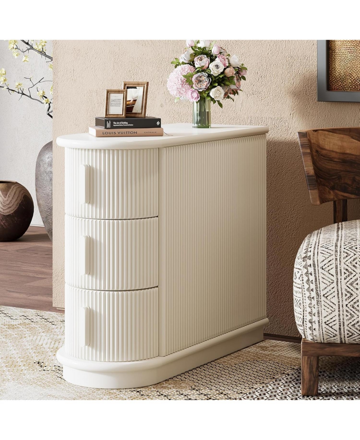 Click here for Tribesigns Solid Wood End Table  3-Drawer Modern S... prices