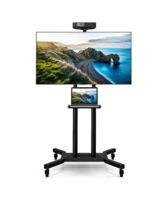 Gymax Mobile TV Stand for 32-70 inch Flat or Curved TVs up to 110 lbs w ...