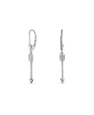 Bling Jewelry Minimalist Romantic Cupid Arrow Dangle Earrings Leverback ...
