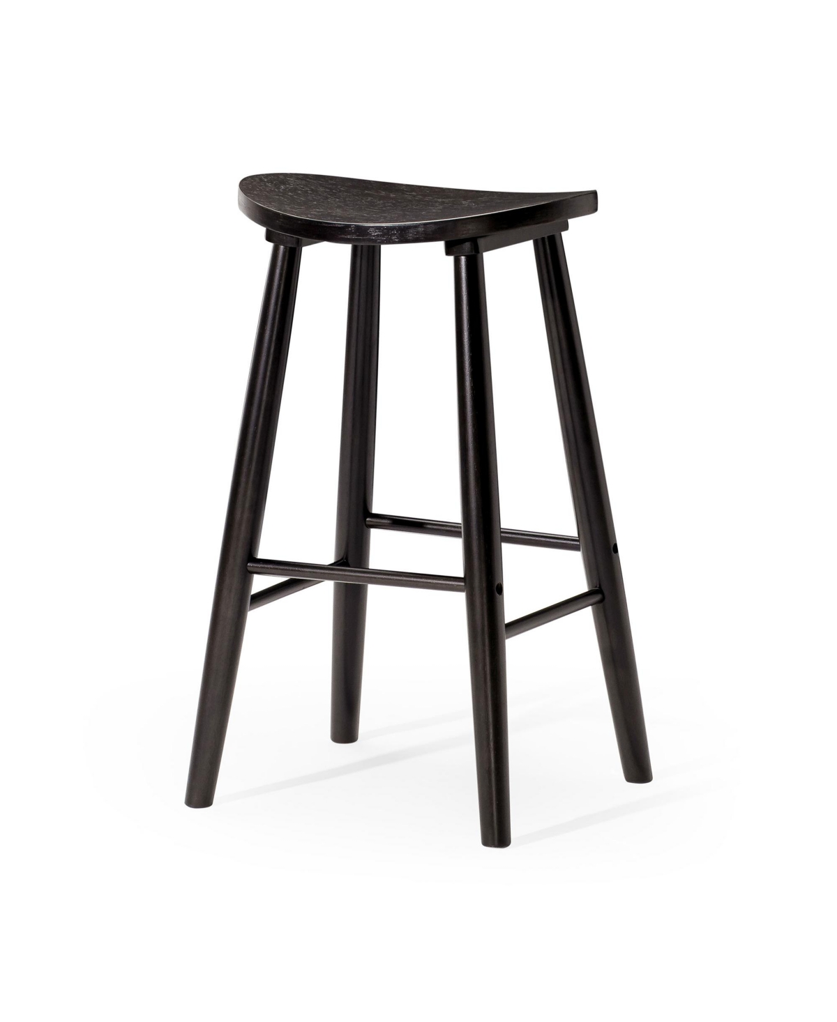 Click here for Maven Lane Luna Counter Stool in Rustic Black Wood... prices