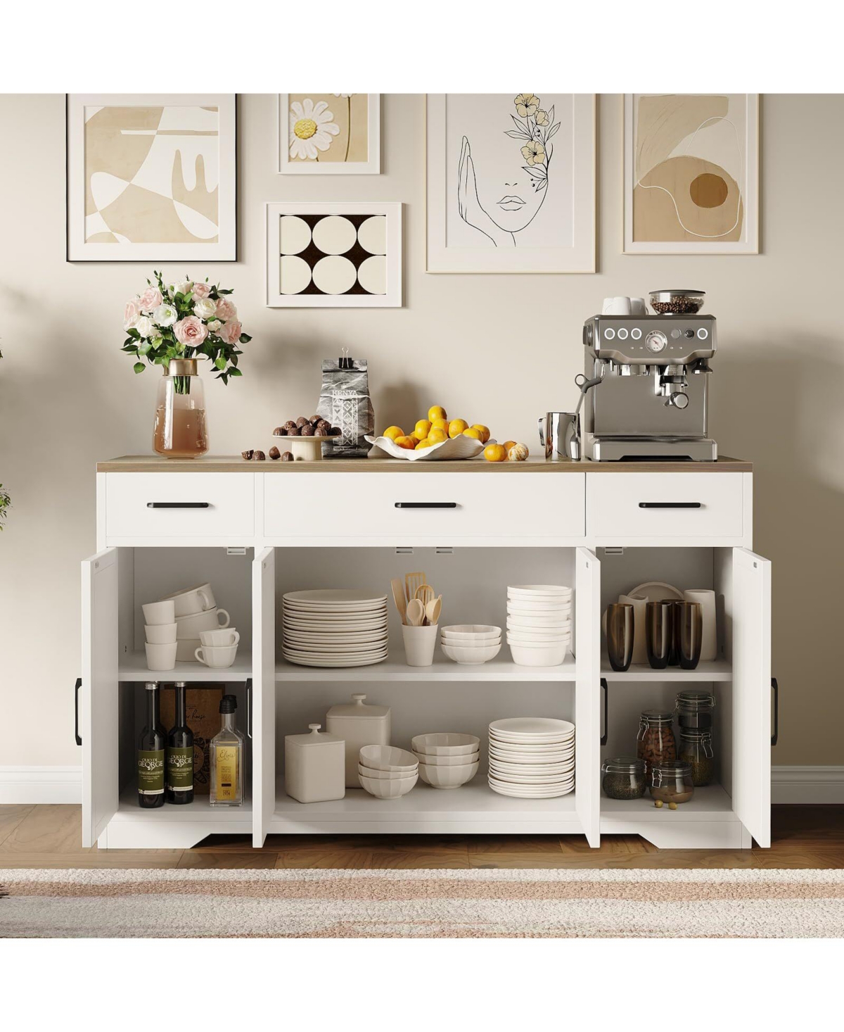 Click here for gaomon Sideboard with Storage  55 Coffee Bar Cabin... prices