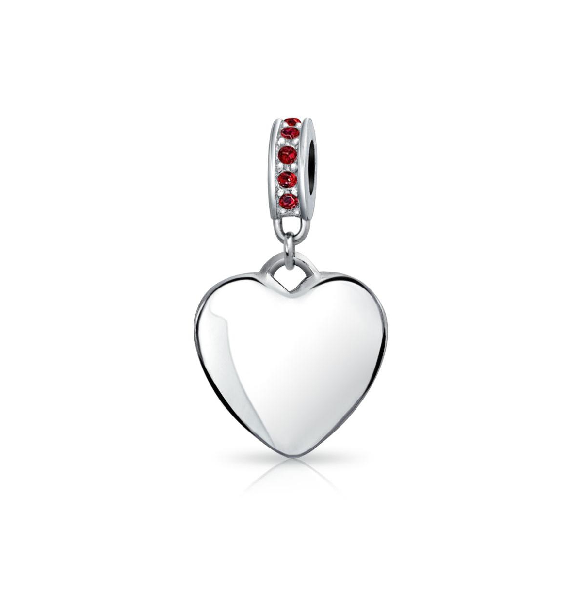Click here for Bling Jewelry Crystal Accent Bale Heart Shape Dang... prices