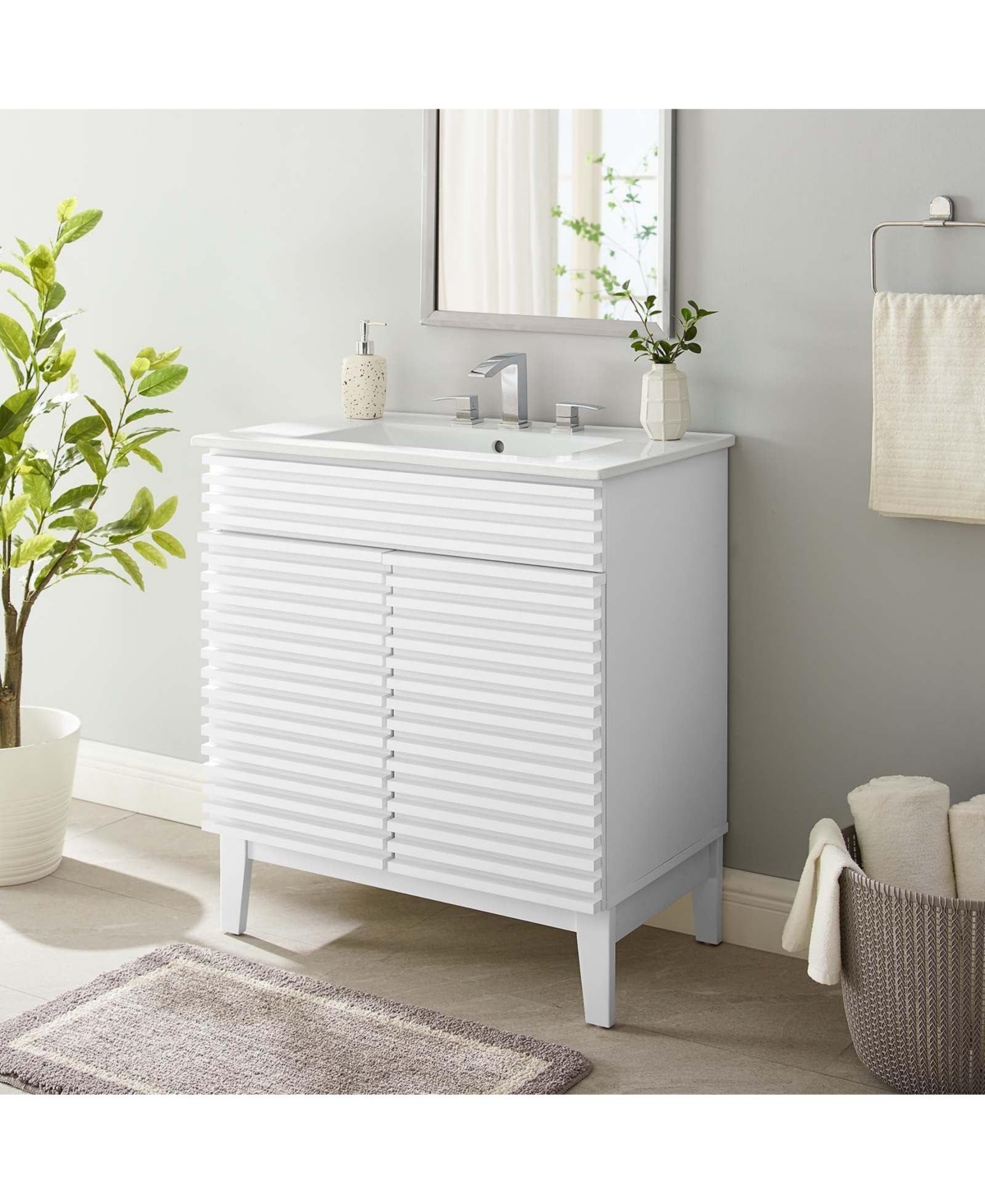 Click here for Freestanding Bath Vanity with White Ceramic Top Un... prices