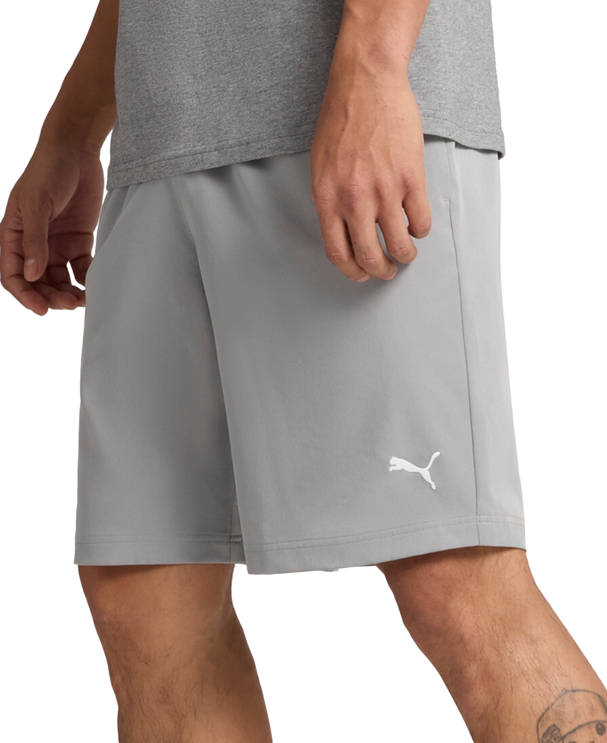 Click here for Puma Mens Woven Logo Shorts - Gray prices
