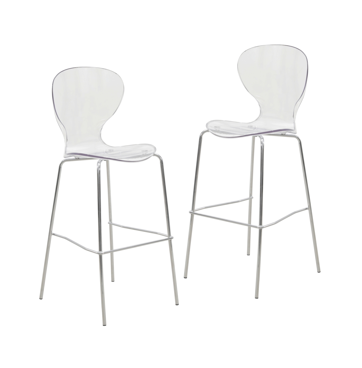 Click here for LeisureMod Oyster Acrylic Barstool with Steel Fram... prices