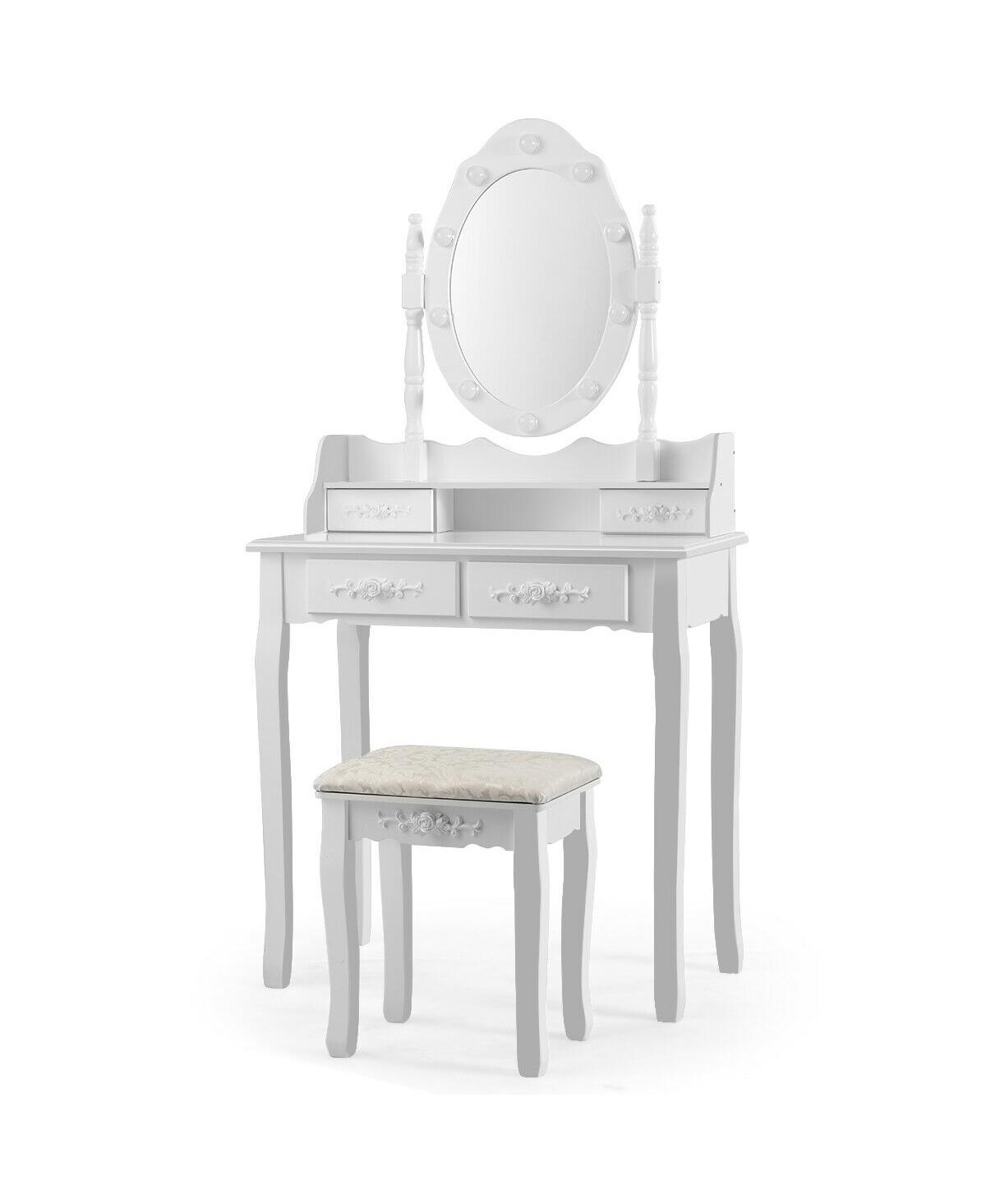 Click here for Gouun Makeup Vanity Dressing Table Set with Dimmab... prices