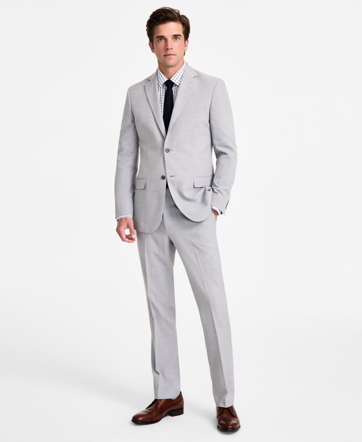 Click here for Dkny Mens Modern-Fit Suit - Grey prices