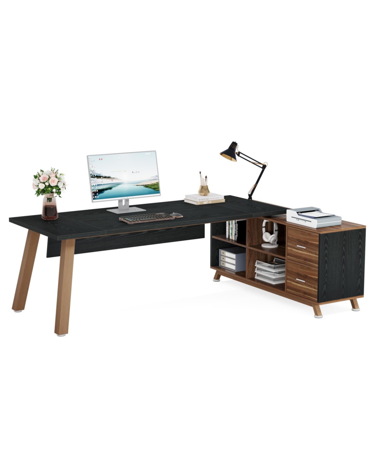Click here for Tribesigns 71-Inch Executive Desk  L-Shaped Desk w... prices