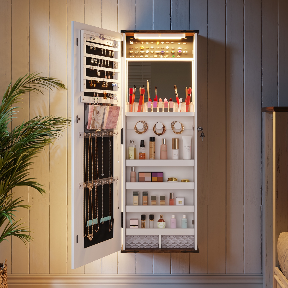 Click here for Vlsrka Color Block Full Length Mirror - White prices