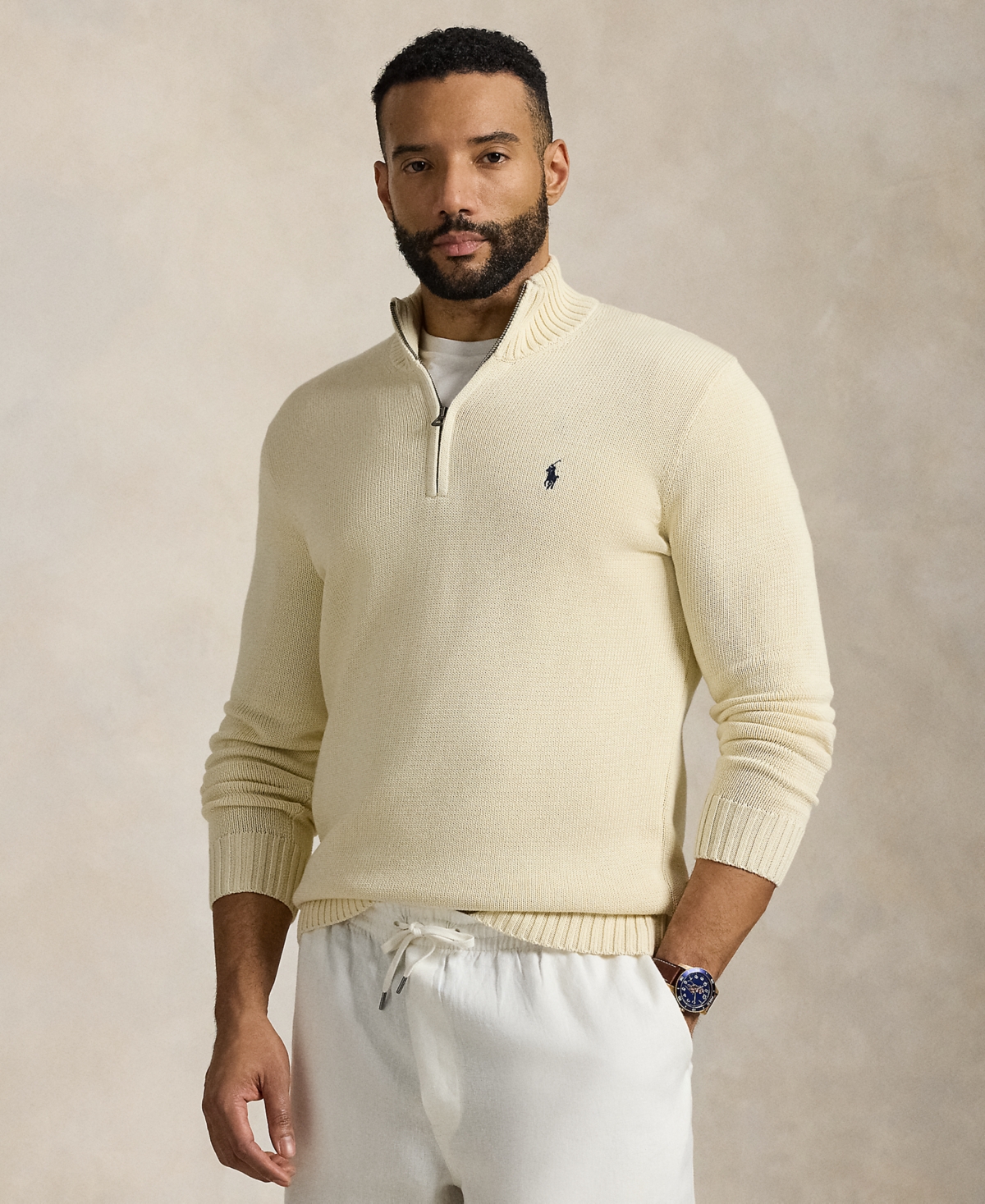 Click here for Polo Ralph Lauren Mens Big & Tall Cotton Quarter-Z... prices