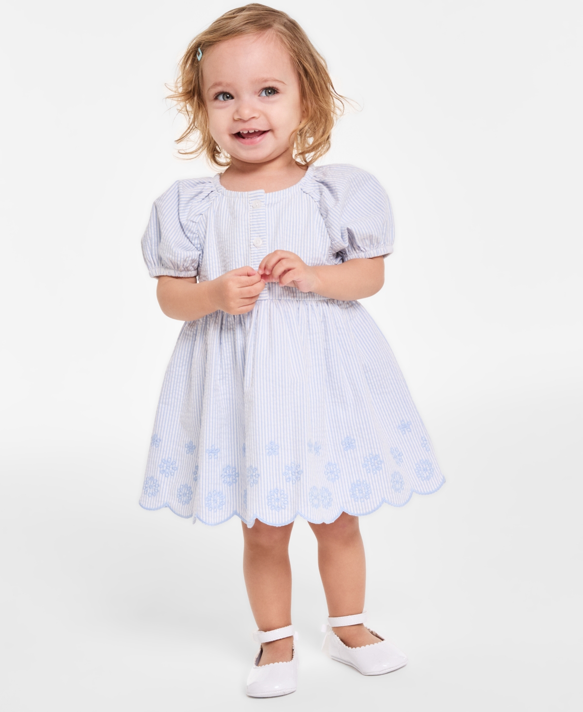 Click here for First Impressions Baby Girls Seersucker Dress  Exc... prices
