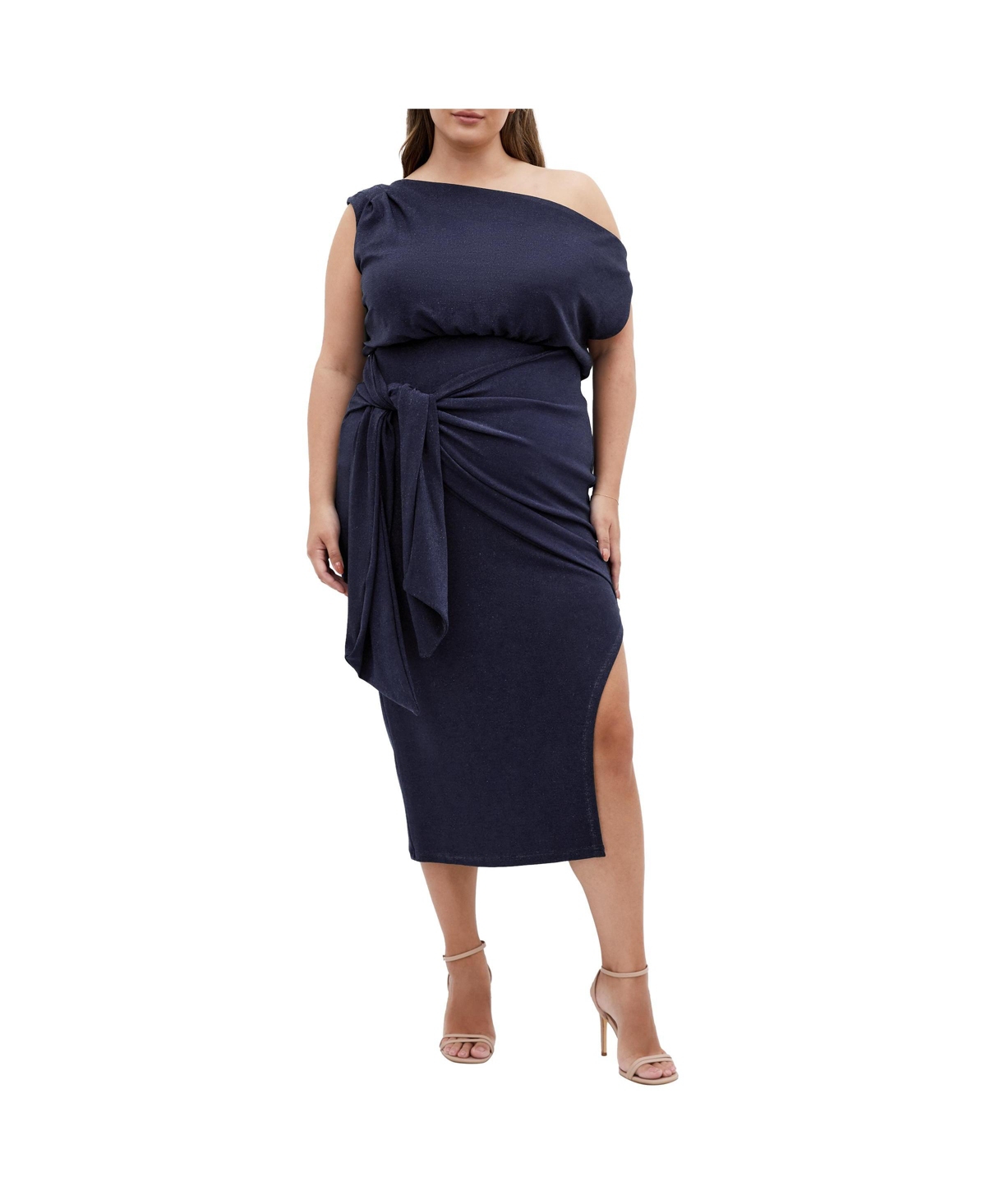Click here for City Chic Plus Size Paloma Midi Dress - Navy prices