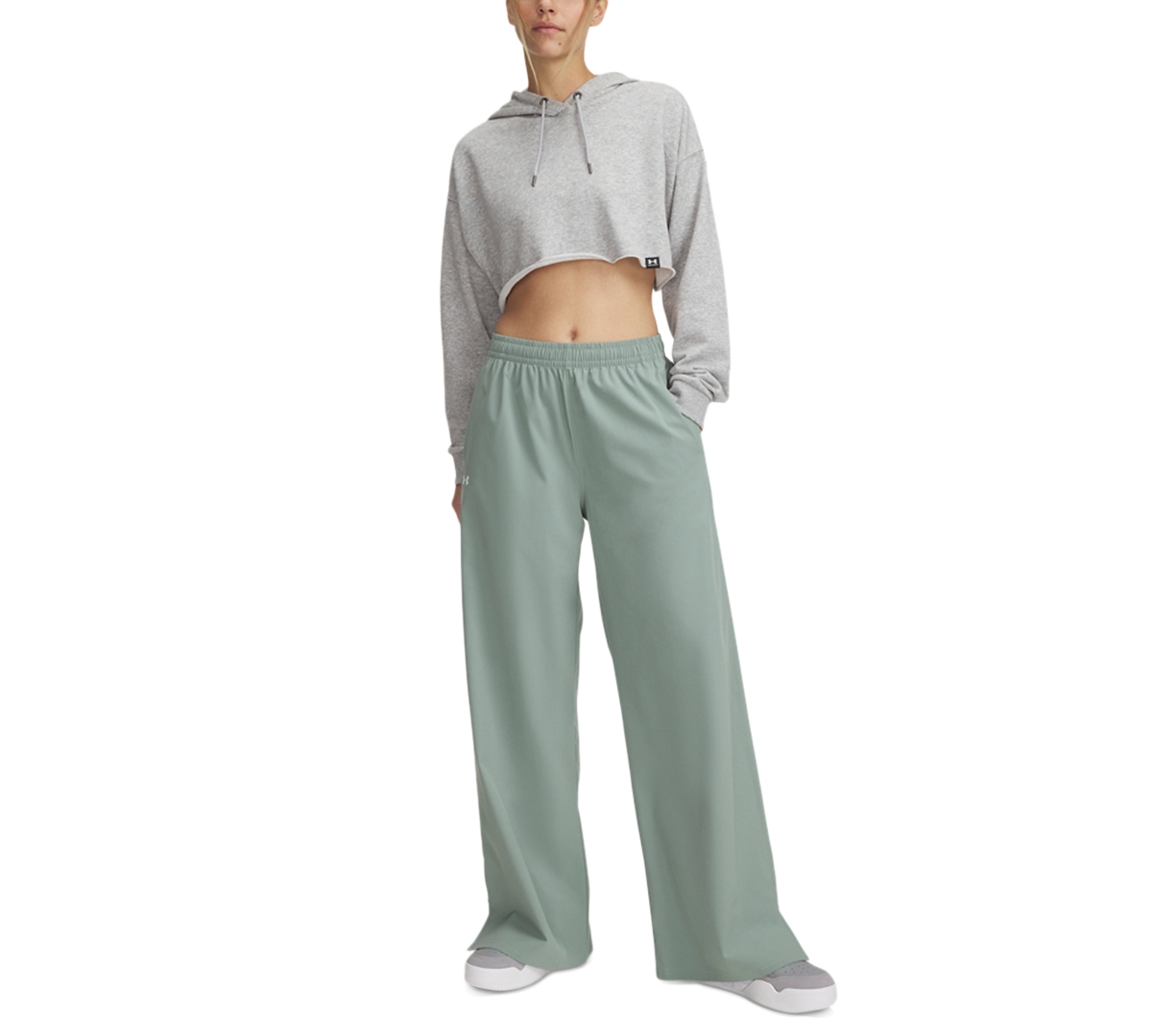 Click here for Under Armour Womens Rival Woven Pants - Silica Gre... prices