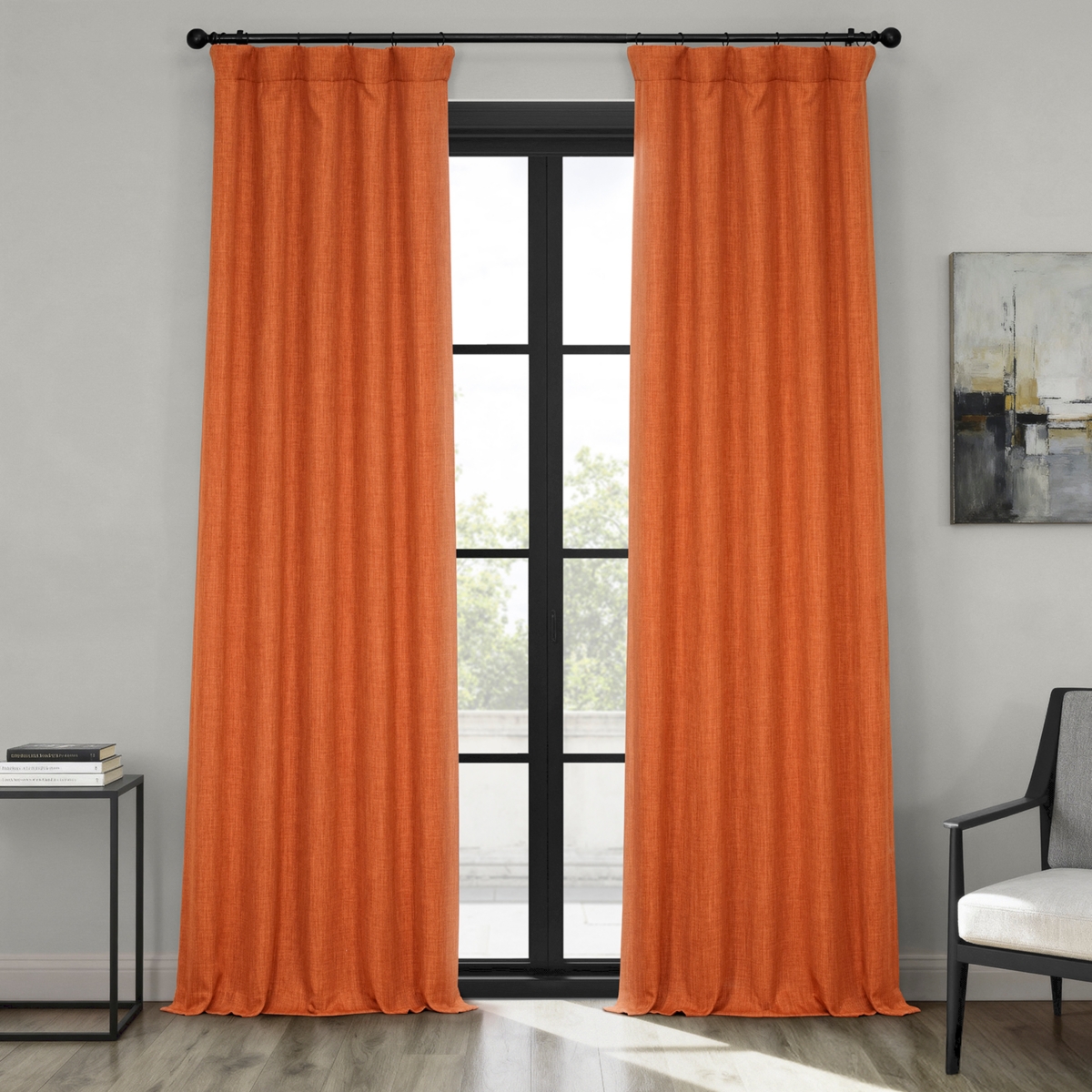 Click here for Half Price Drapes Textured Faux Linen Room Darkeni... prices