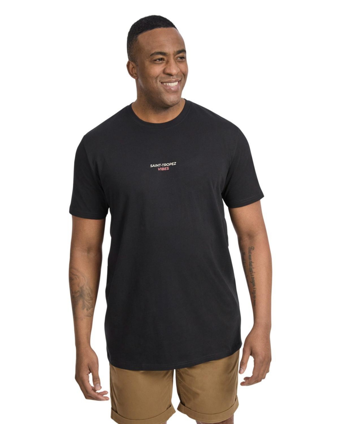 Click here for Johnny Bigg Mens St Tropez Longline Tee - Black prices