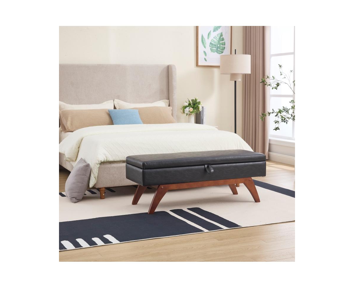 Click here for The Pop Home Faux Leather Storage Bench  Bed End S... prices
