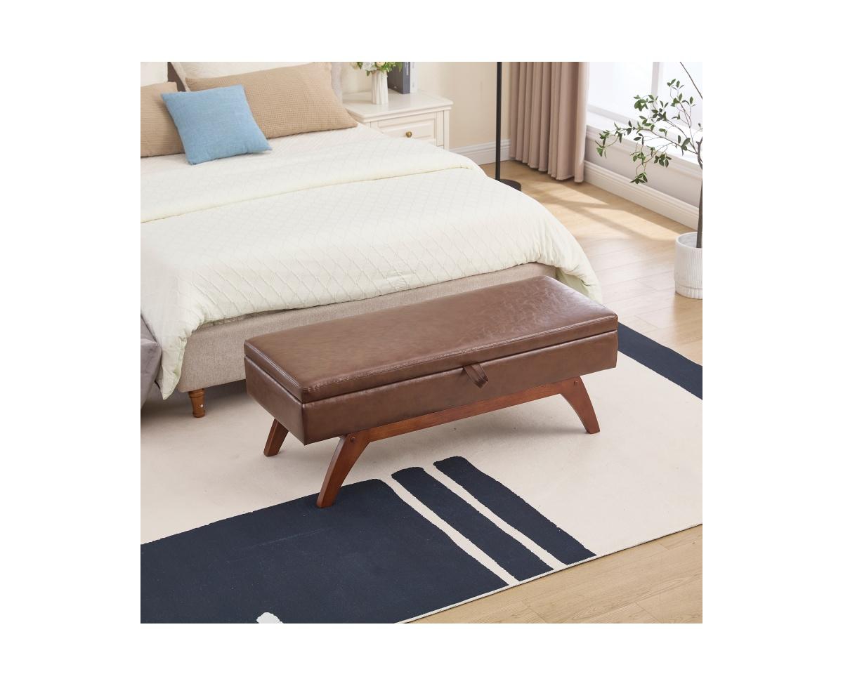 Click here for The Pop Home Faux Leather Storage Bench  Bed End S... prices