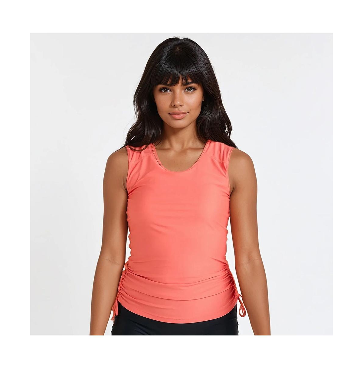 Click here for Calypsa Womens Closed Back Maya Swim Top - Coral prices