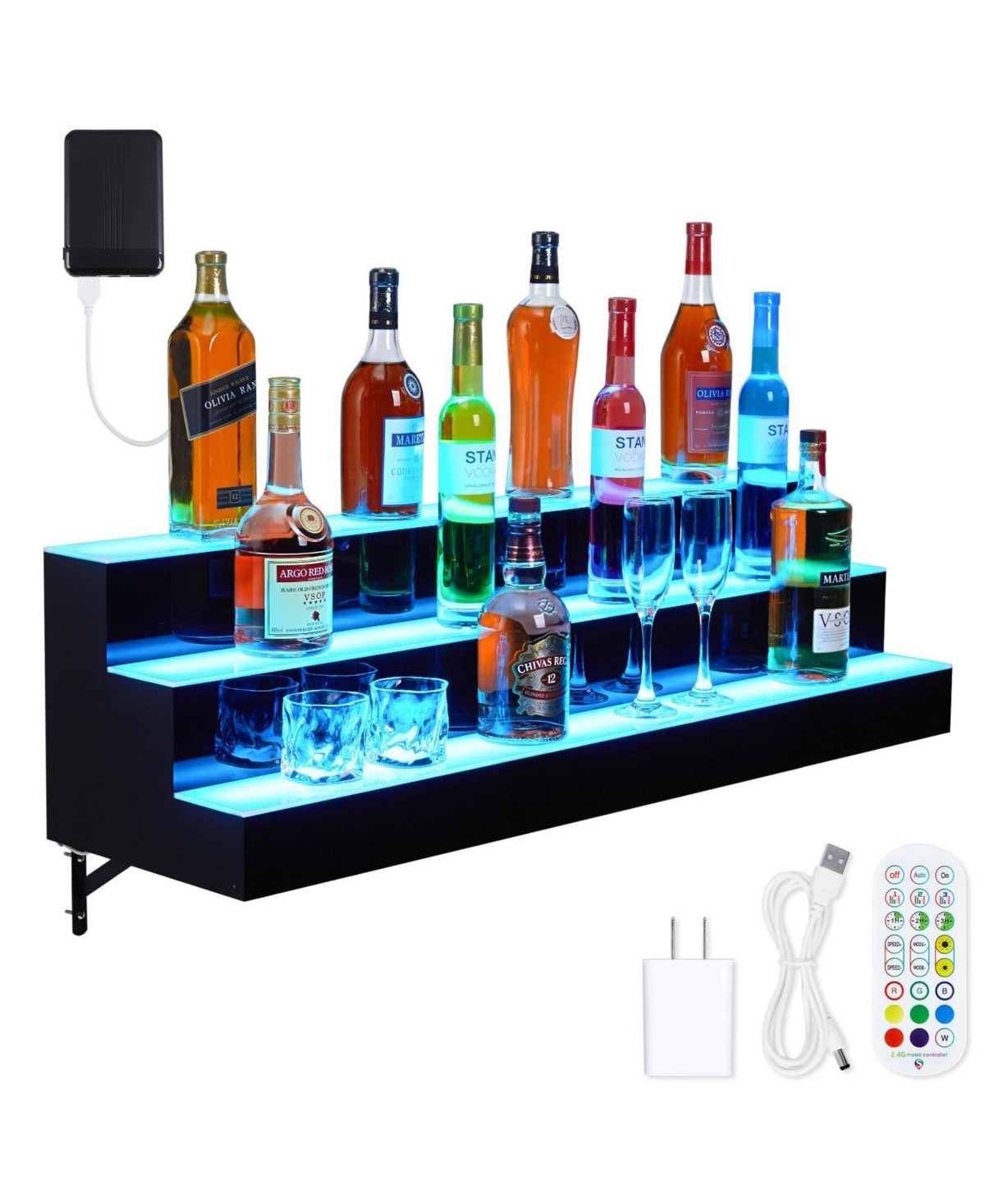 Click here for gaomon 40-Inch Acrylic Led Wine Display Rack - Rem... prices