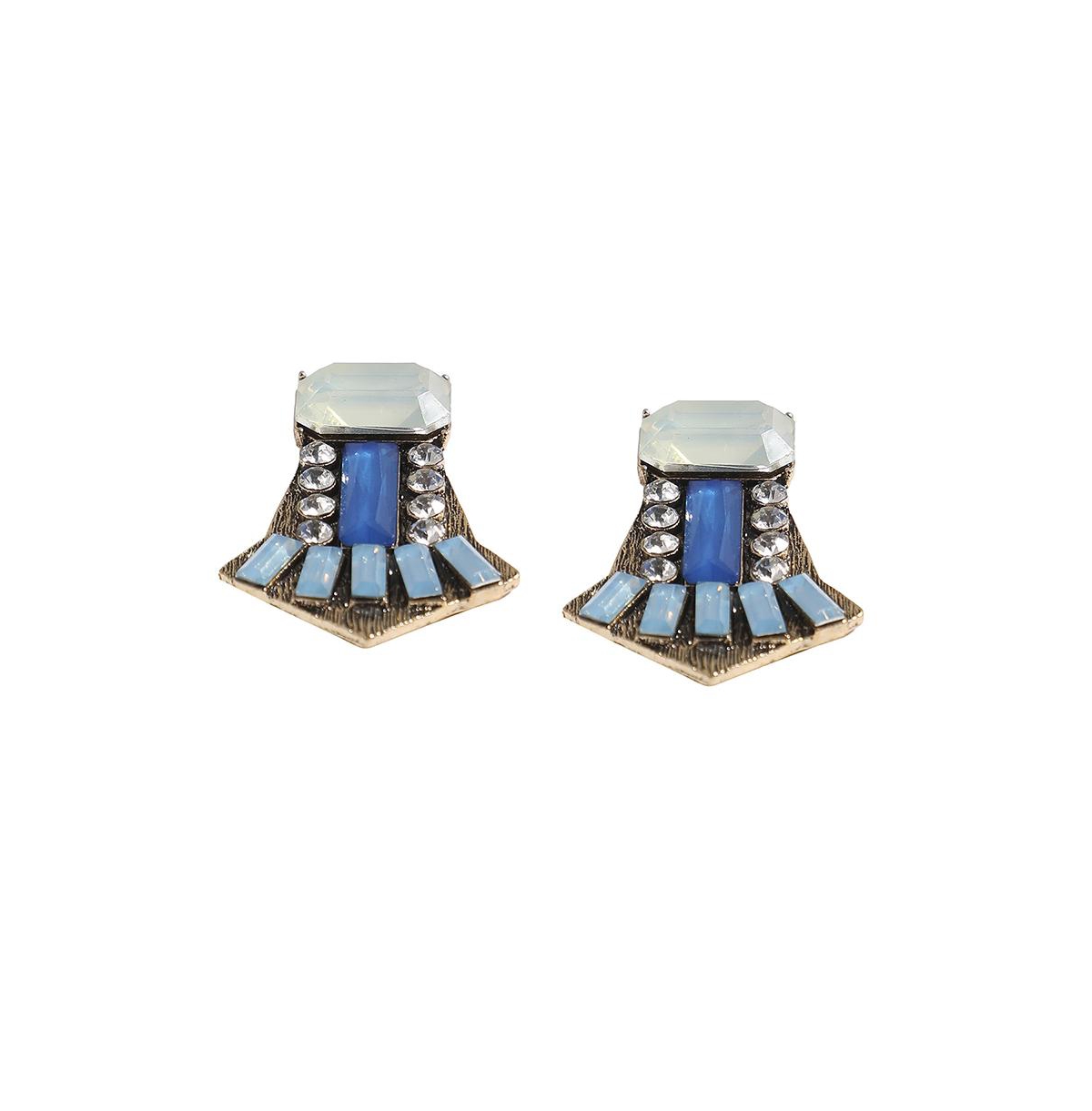 Click here for Stone Drop Earrings - Blue prices