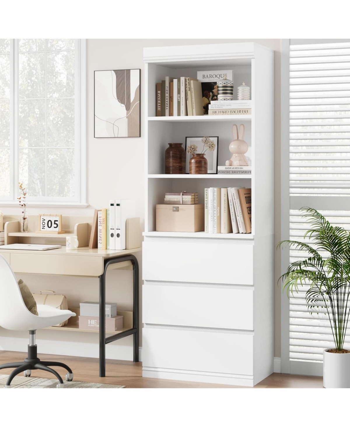 Click here for gaomon Bookcase with Drawers 70.27 Inches Tall Boo... prices