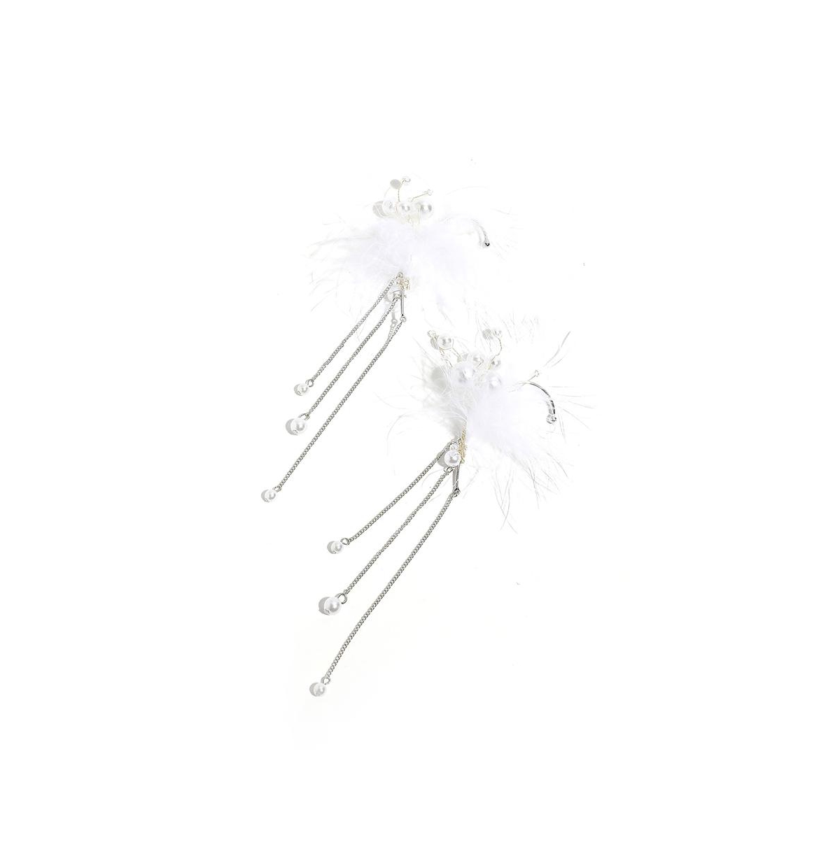 Click here for Party Cuff Earrings - White prices