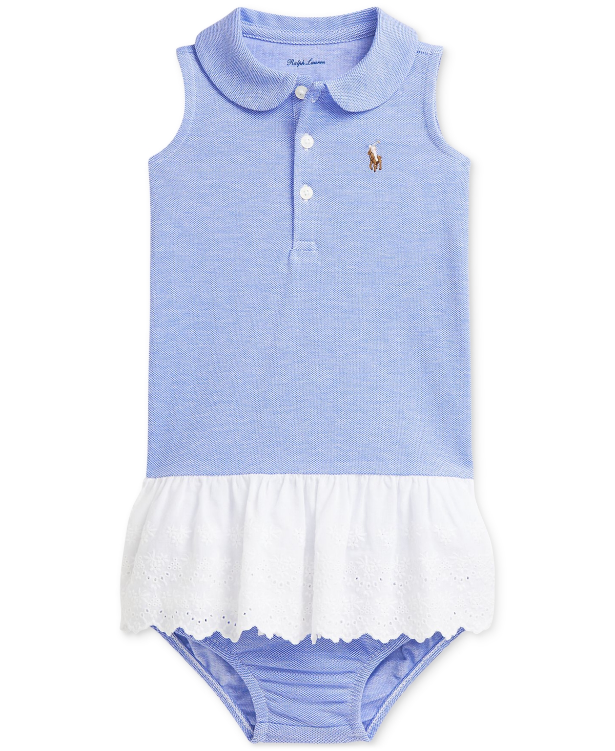 Polo Ralph Lauren Baby Eyelet-Embroidered Dress - Blue