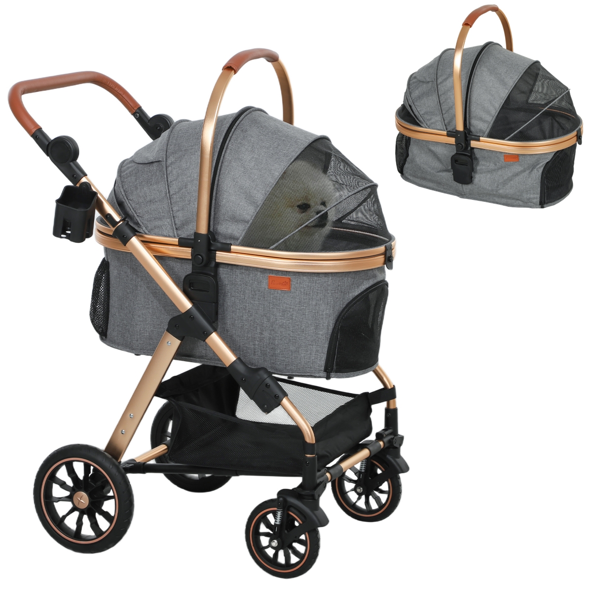 Click here for PawHut 3 in 1 Dog Stroller with Detachable Cabin... prices