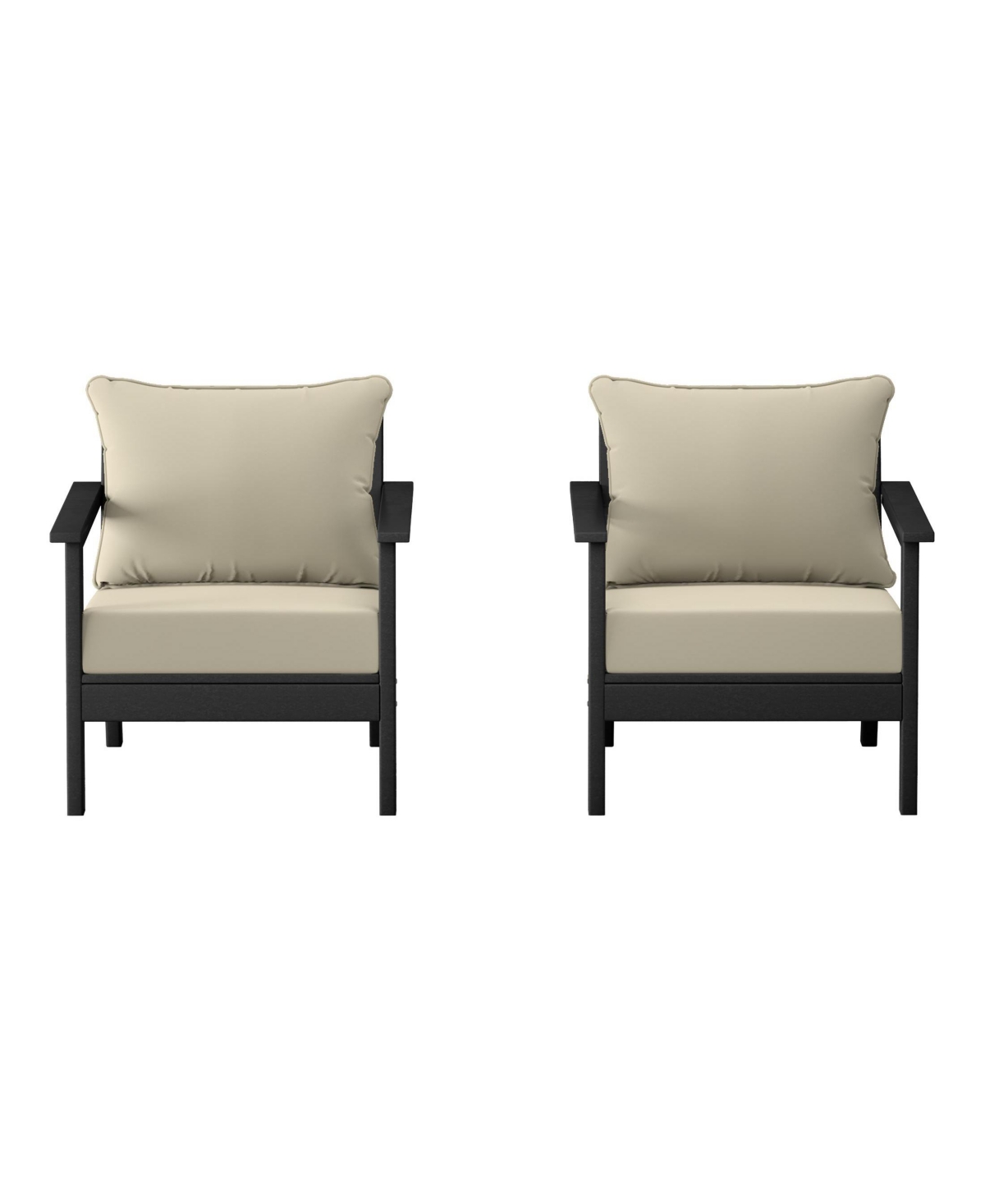 Click here for WestinTrends Outdoor Modern Hdpe Patio Black Club... prices
