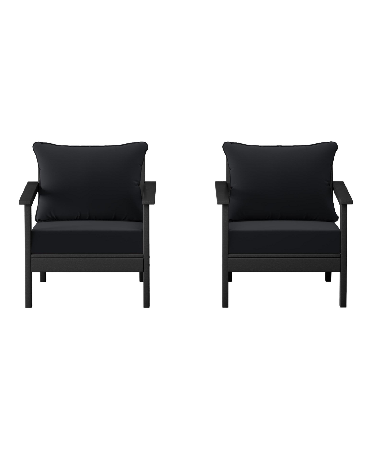 Click here for WestinTrends Outdoor Modern Hdpe Patio Black Club... prices
