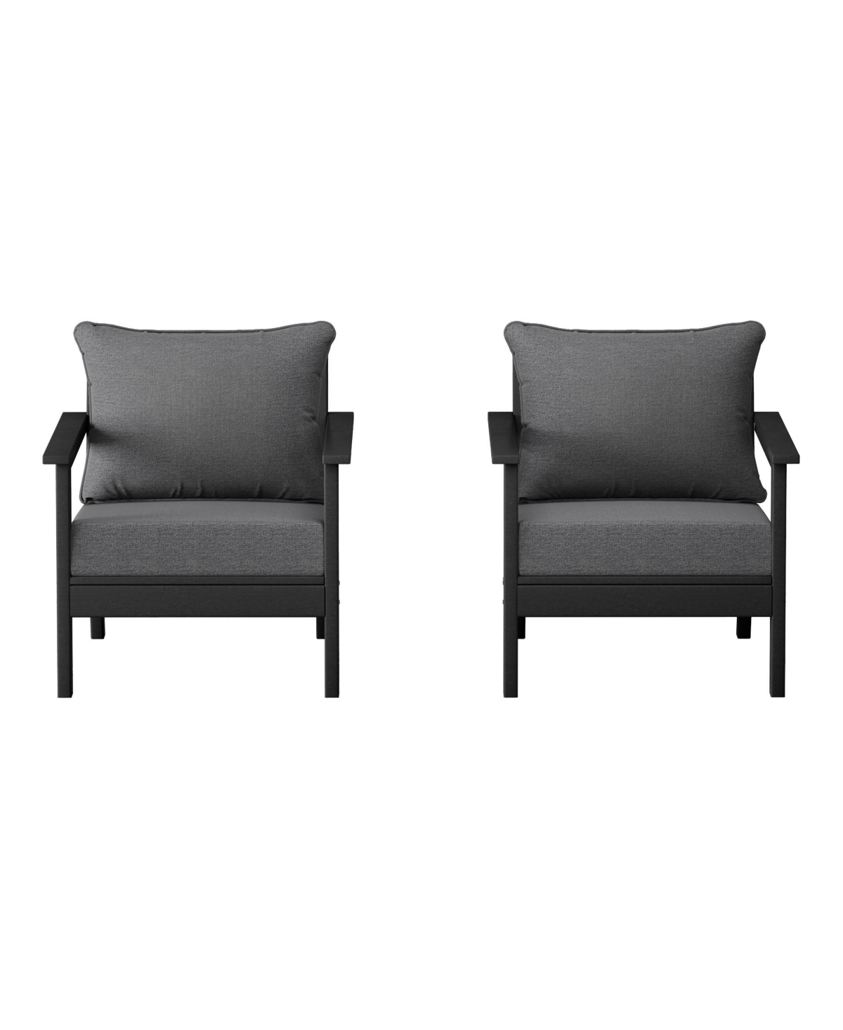 Click here for WestinTrends Outdoor Modern Hdpe Patio Black Club... prices