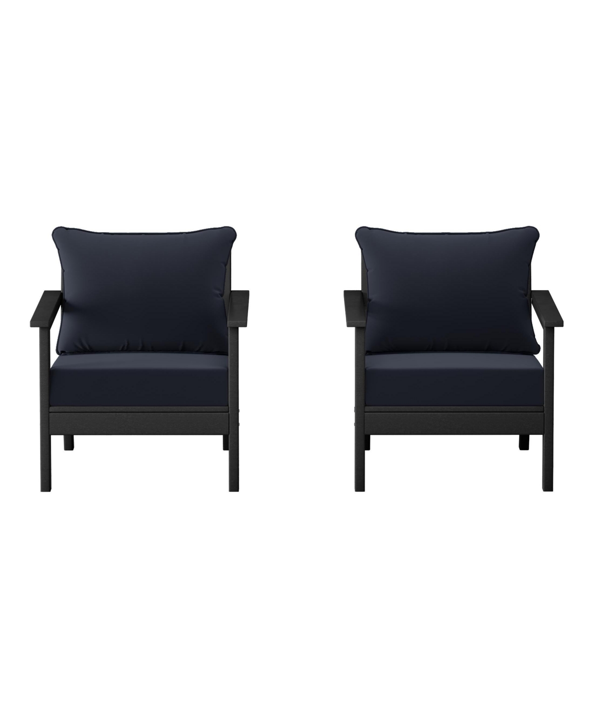 Click here for WestinTrends Outdoor Modern Hdpe Patio Black Club... prices
