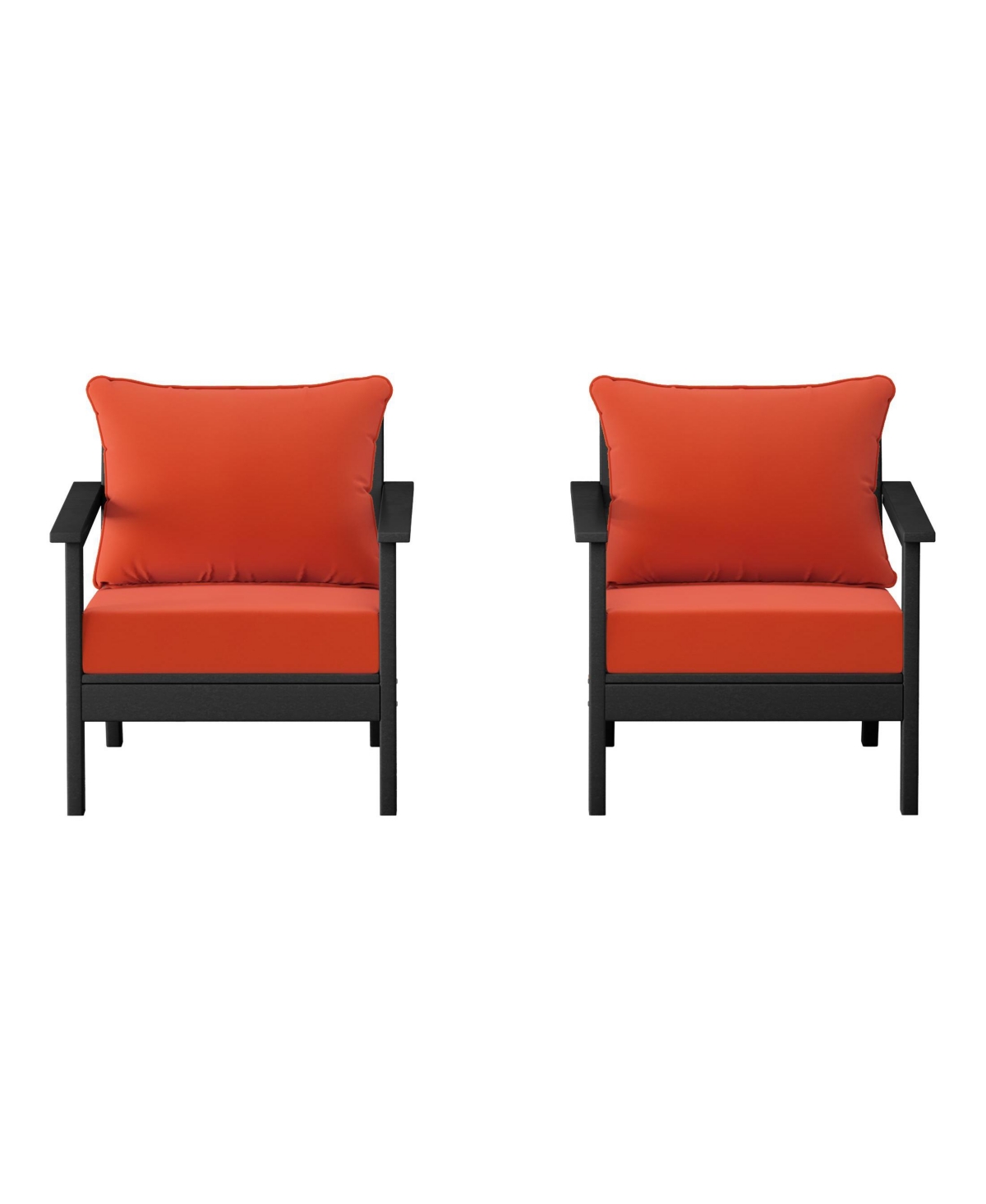 Click here for WestinTrends Outdoor Modern Hdpe Patio Black Club... prices