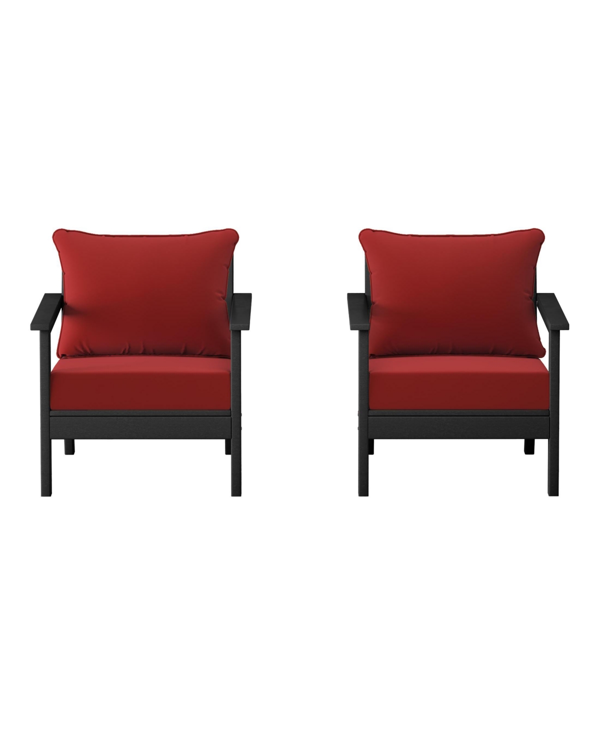 Click here for WestinTrends Outdoor Modern Hdpe Patio Black Club... prices