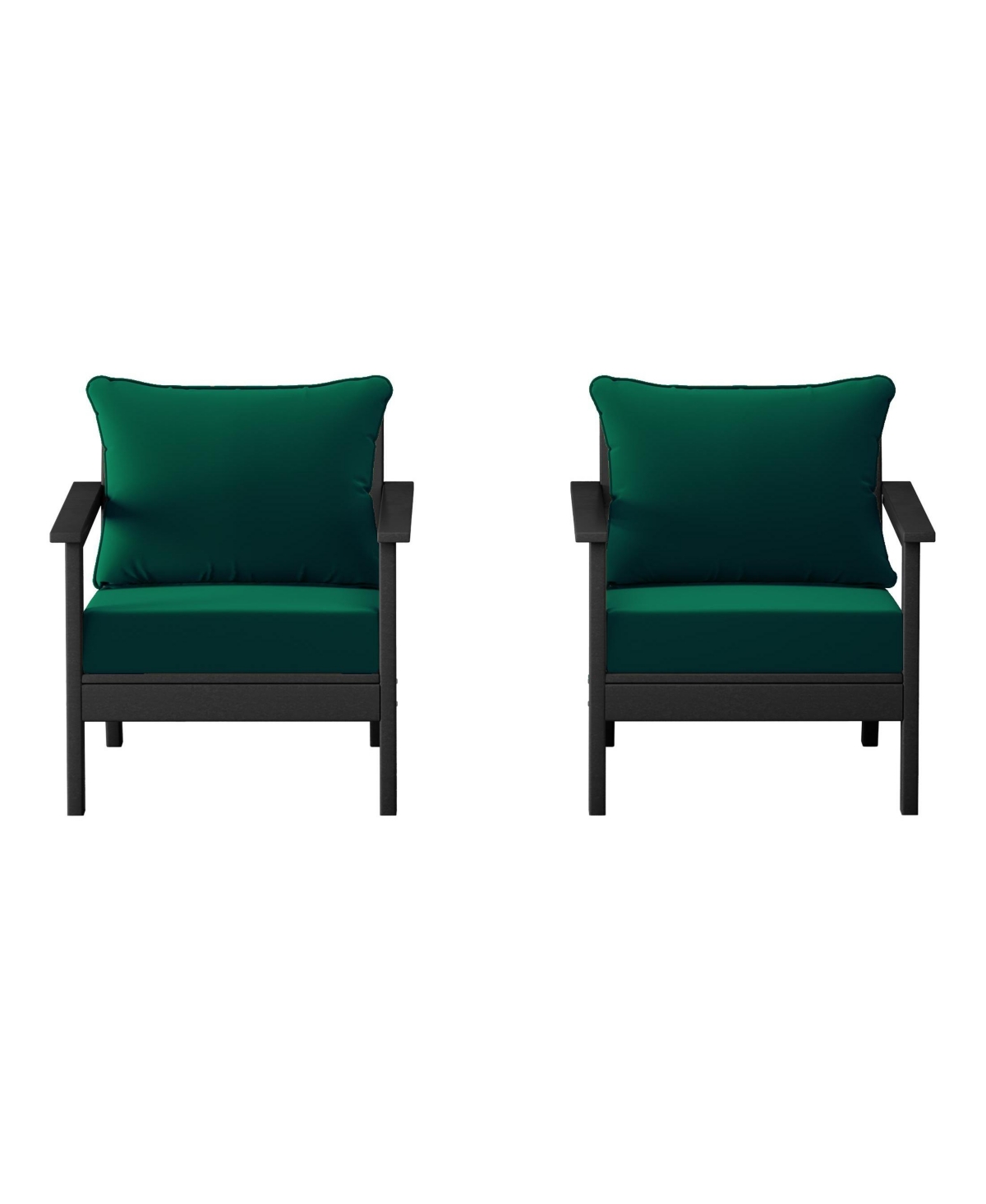 Click here for WestinTrends Outdoor Modern Hdpe Patio Black Club... prices