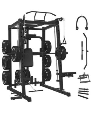 ER KANG Smith Machine with PEC Dec, 2000LBS Squat Rack Chest Fly ...