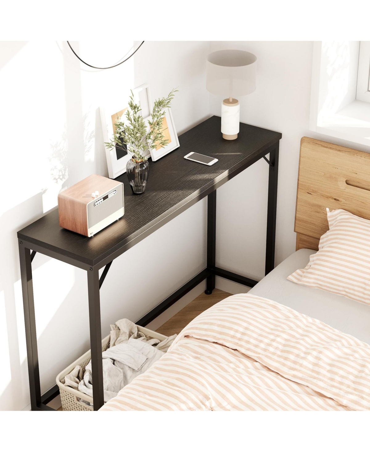 Click here for gaomon Farmhouse Console Tables with Power Outlet... prices