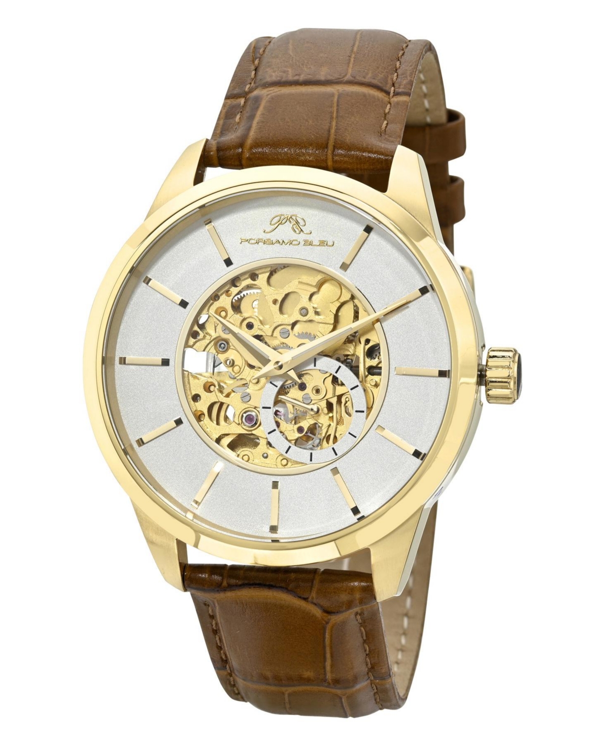 Click here for Cassius Automatic Skeleton Gold Tone & Brown Mens... prices