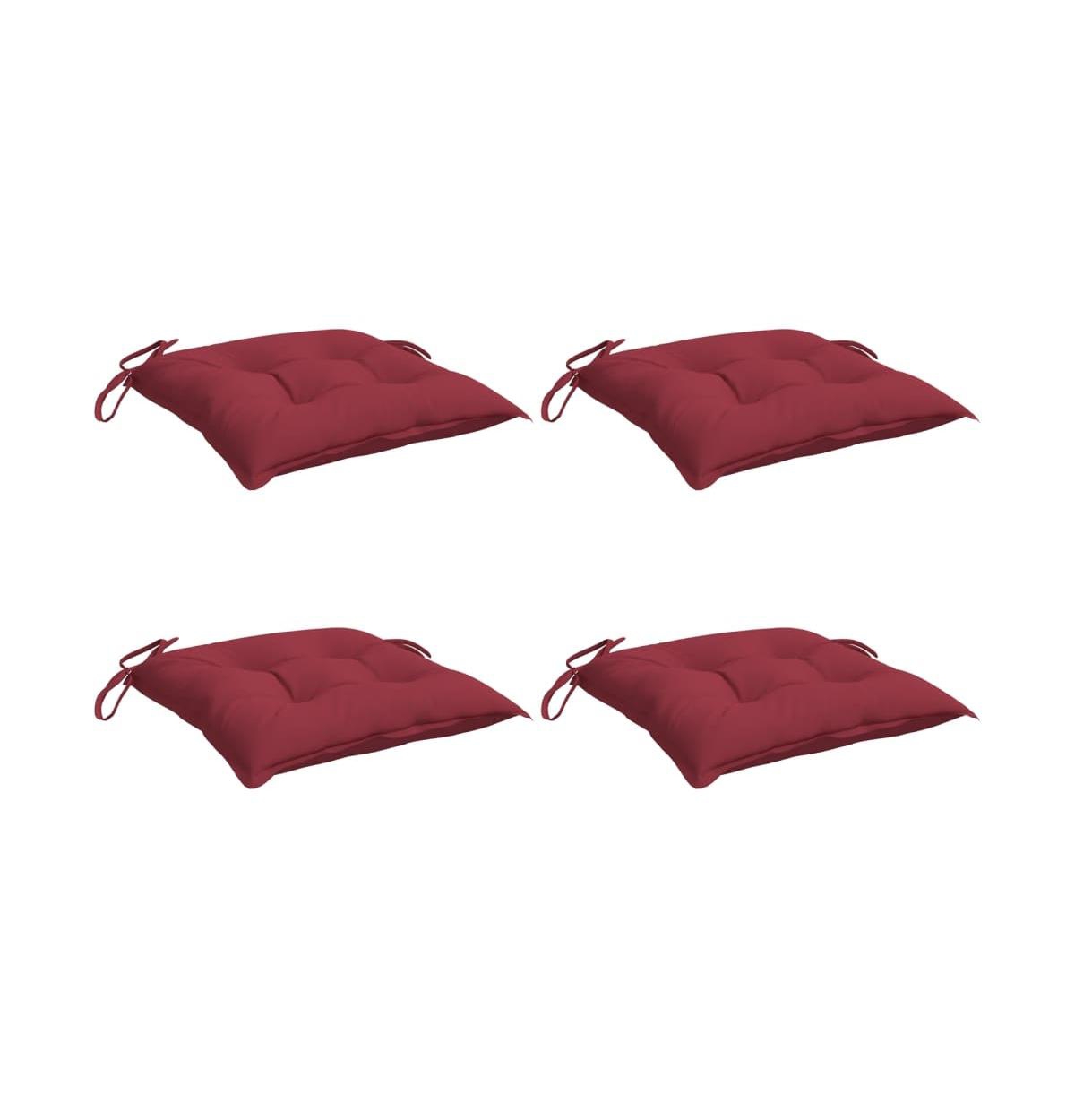 Click here for vidaXL Chair Cushions 4 pcs Wine Red 15.7x15.7x2.8... prices