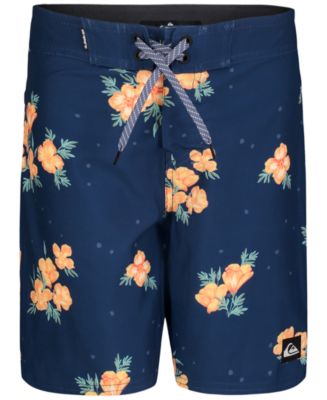 Quiksilver Big Boys Island Floral Printed Water-Repellent Board Shorts ...