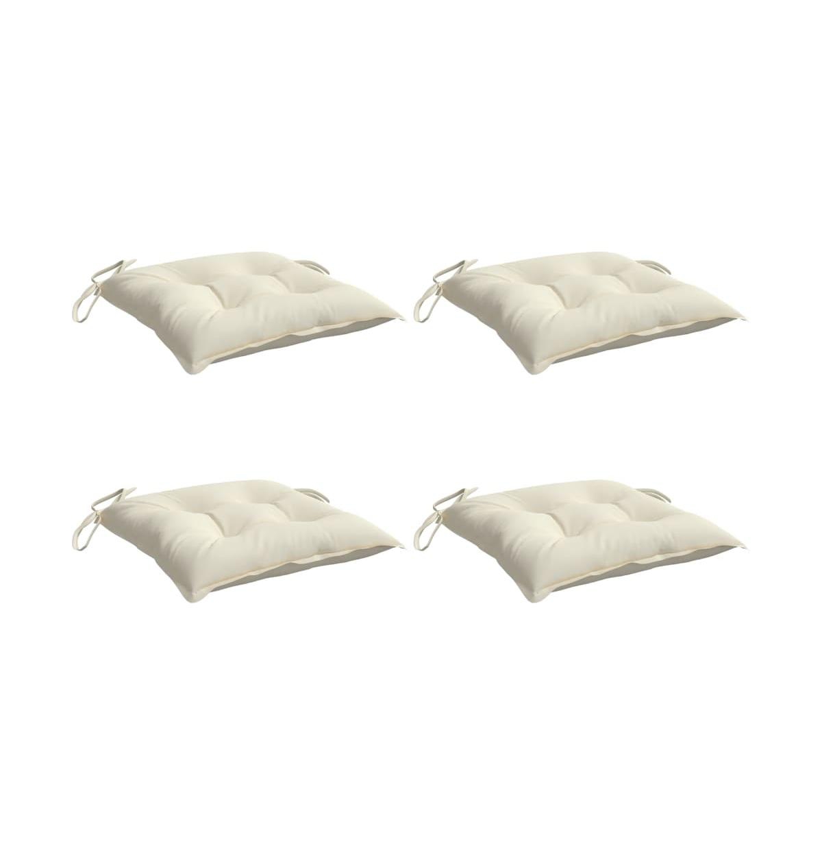 Click here for Chair Cushions 4 pcs Cream White 15.7"x15.7&#... prices