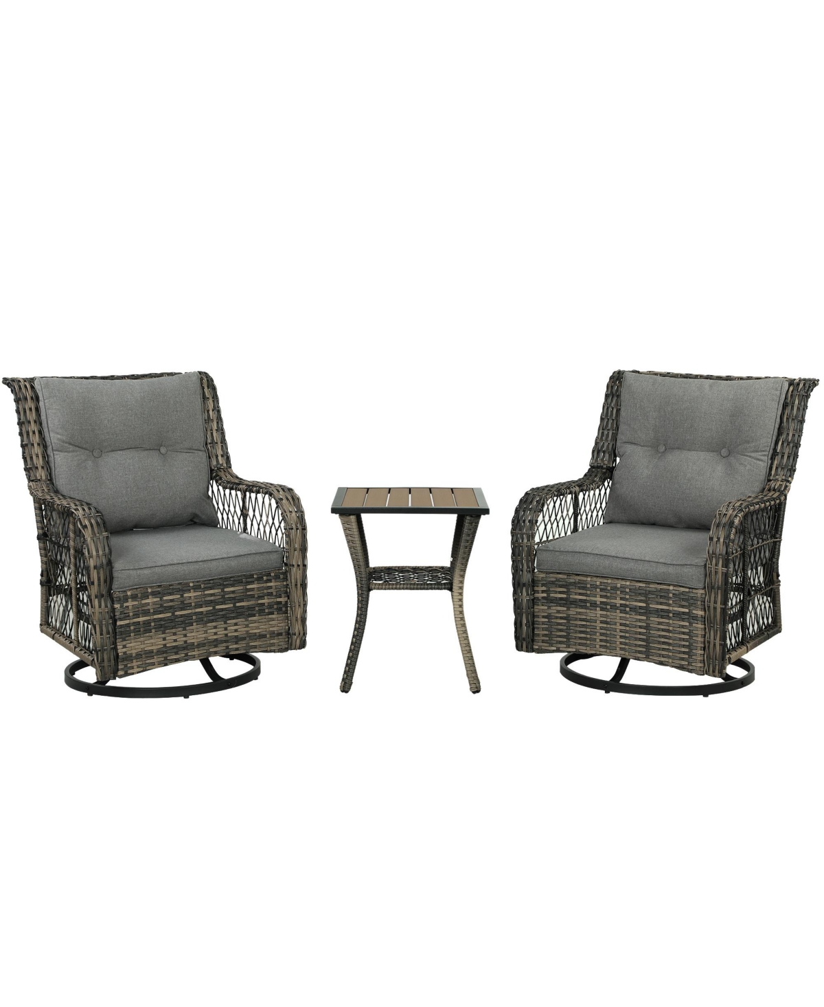 Click here for Outsunny 3 Pieces Wicker Bistro Set  Rocking Patio... prices
