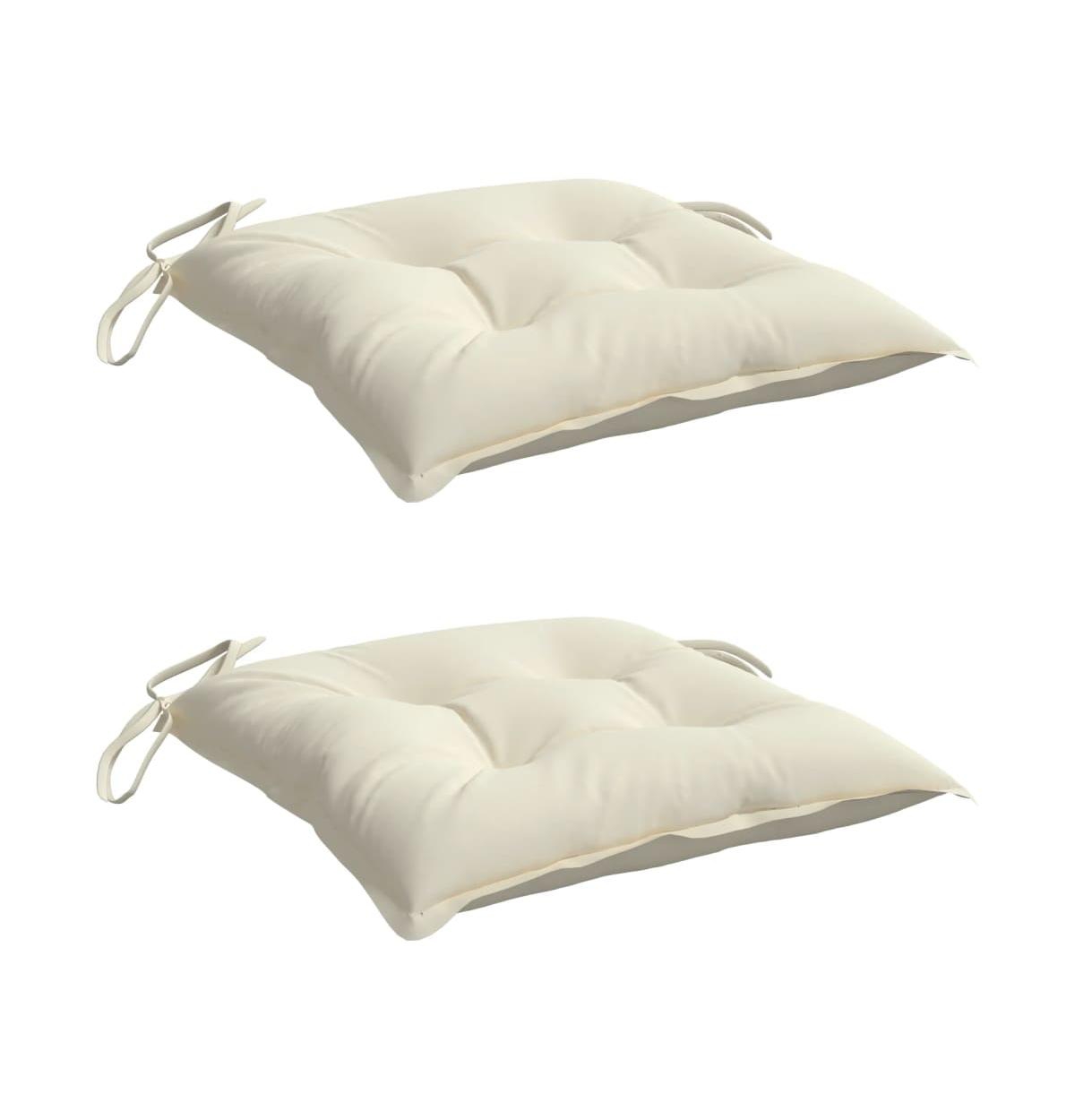 Click here for vidaXL Chair Cushions 2 pcs Cream White 15.7x15.7x... prices