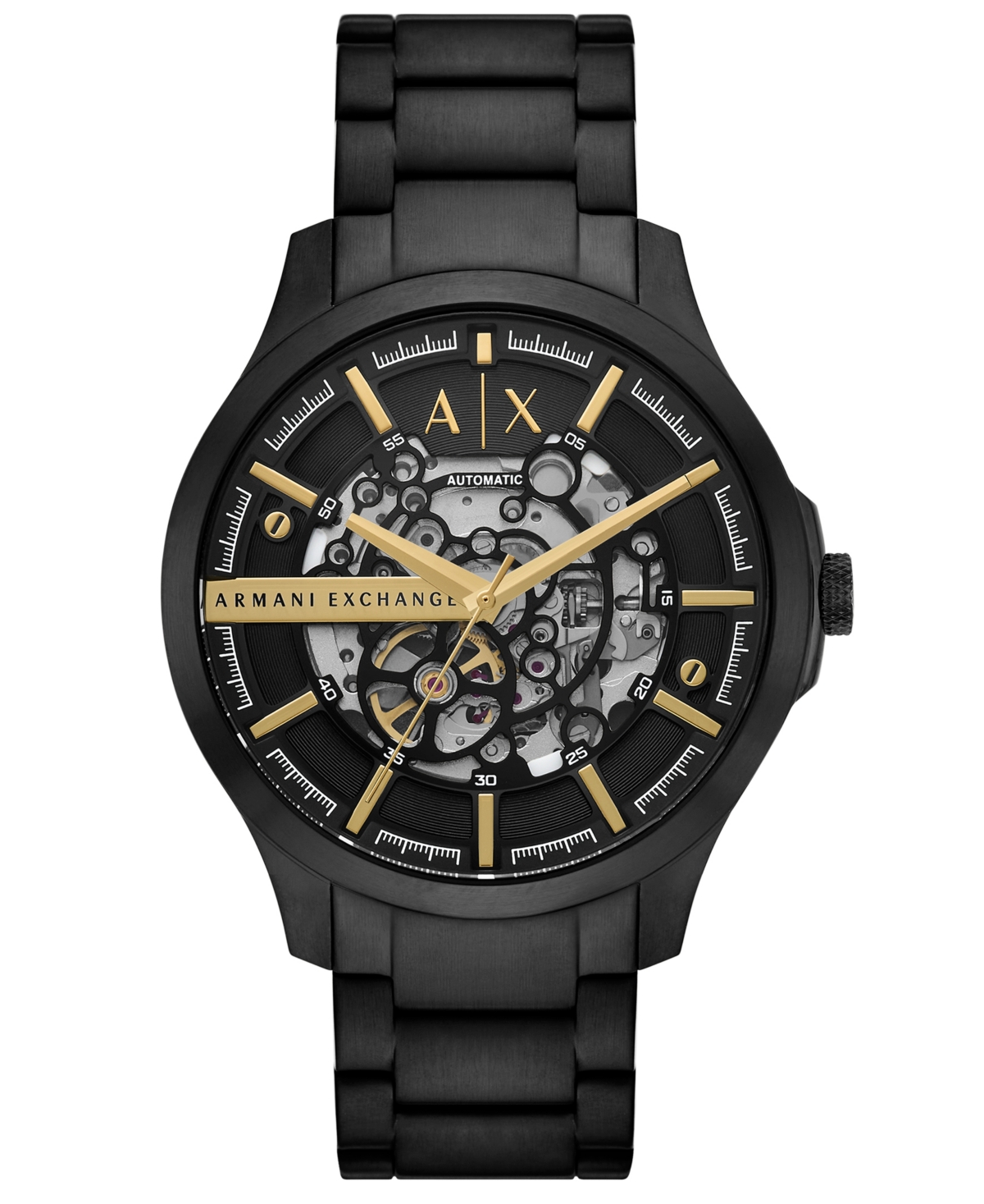 Click here for A|X Armani Exchange Mens Automatic Three-Hand Blac... prices