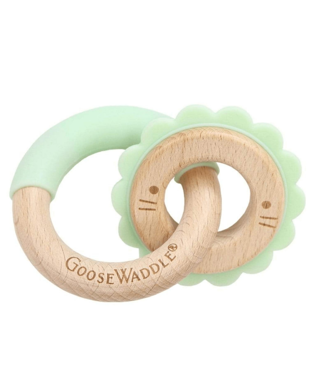Click here for GooseWaddle Mint Lion Silicone + Wood Double Teeth... prices